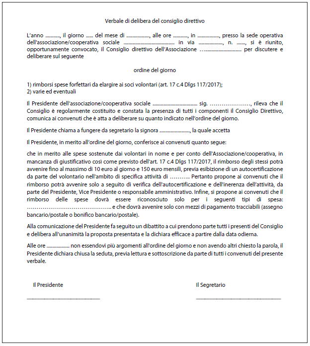 I rimborsi spese ai volontari del terzo settore per i piccoli importi ...